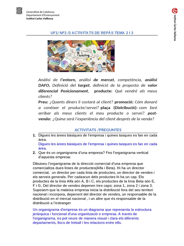 Activtats repàs examen tema 2 i 3-1 | PDF