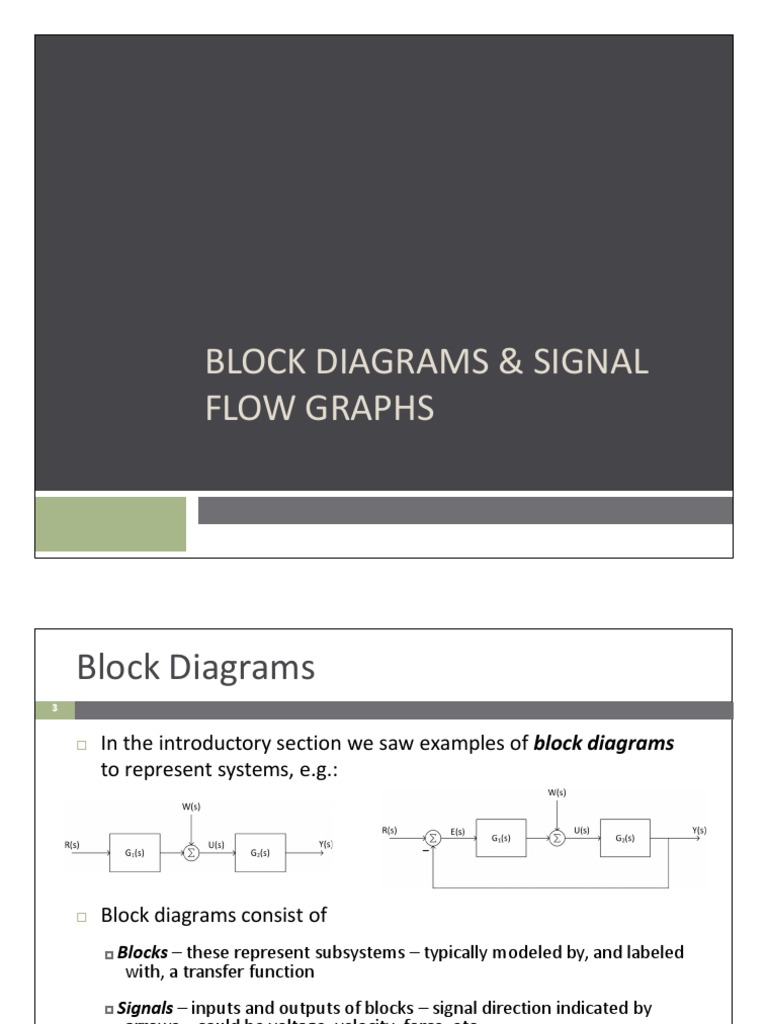 Block Diagrams & Signal Flow Graphs | PDF | Electronics | Theoretical ...