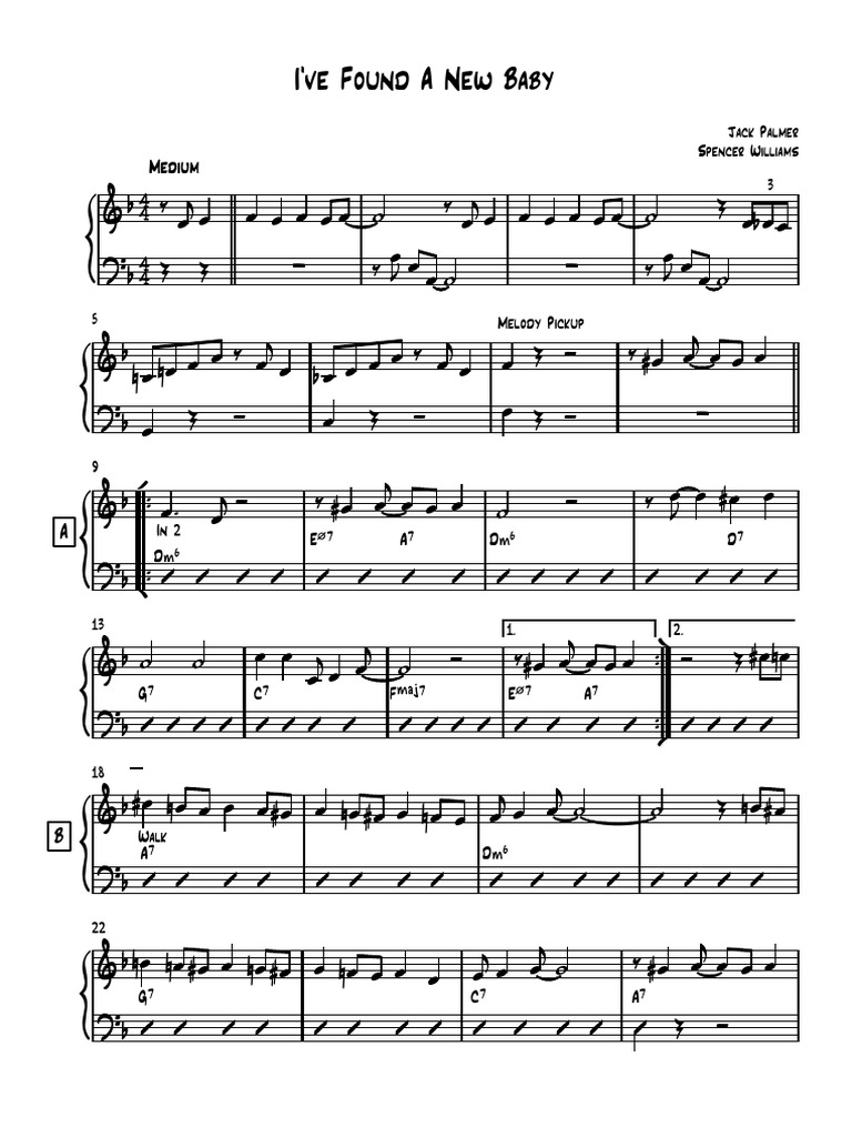 I've Found A New Baby7 - Full Score | PDF