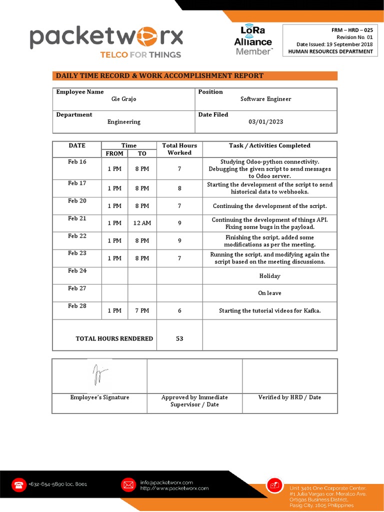 Daily Accomplishment Report | PDF | Software Engineering | Information ...