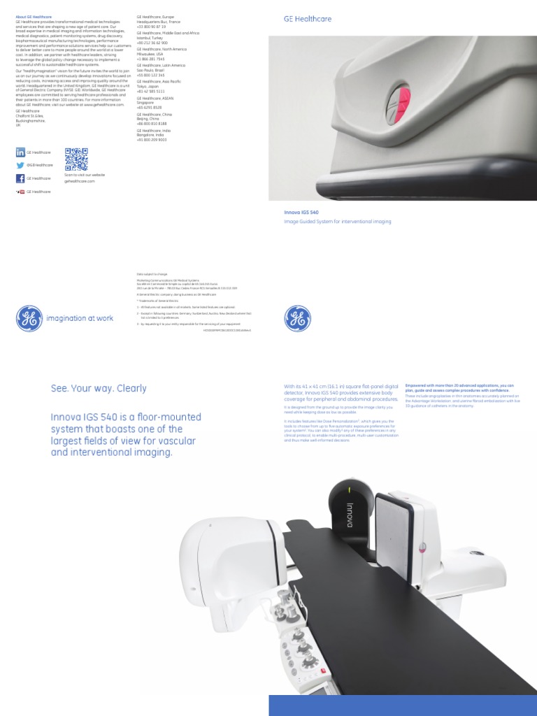 Innova IGS 540: Advanced Imaging System | PDF | Health Care ...