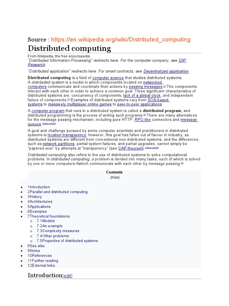 Distributed Computing Pdf Distributed Computing Software Engineering