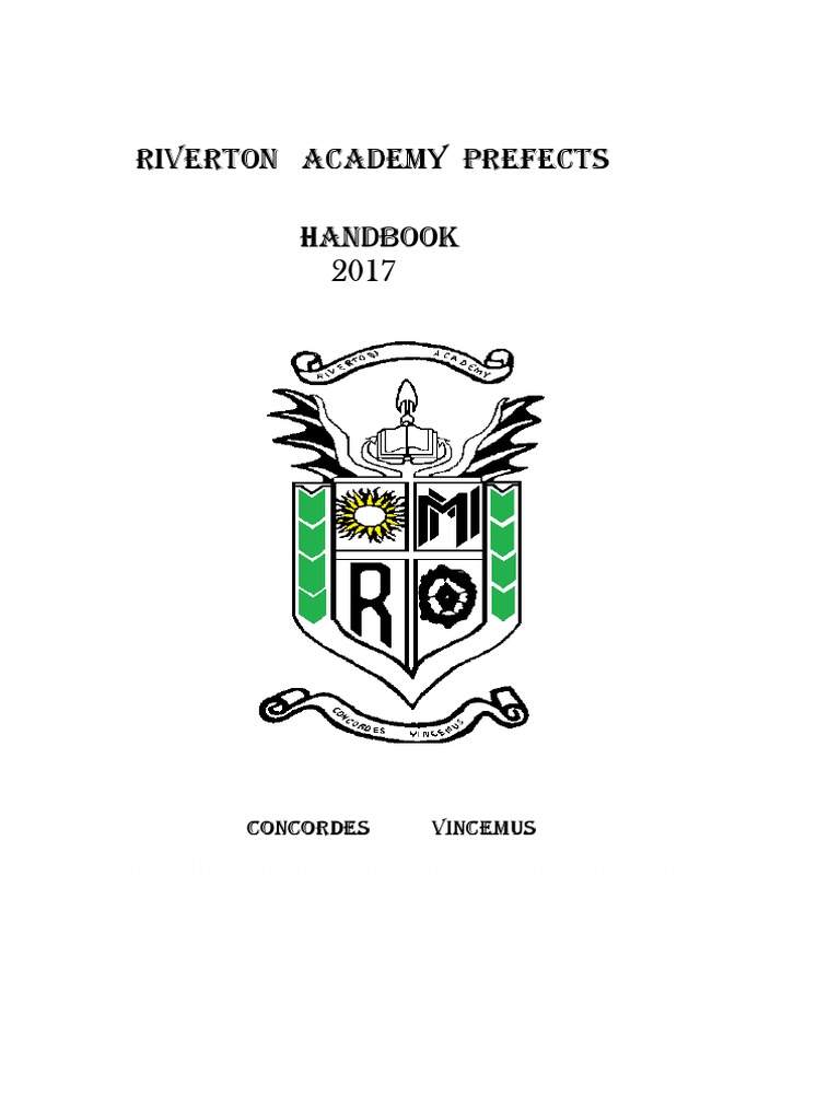 Riverton Academy Prefect Handbook 2017 | PDF | Leadership | Communication