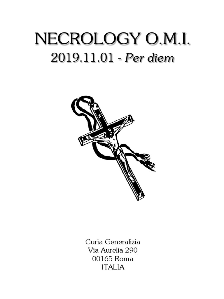 O.M.I. Necrology 2019 Report | PDF