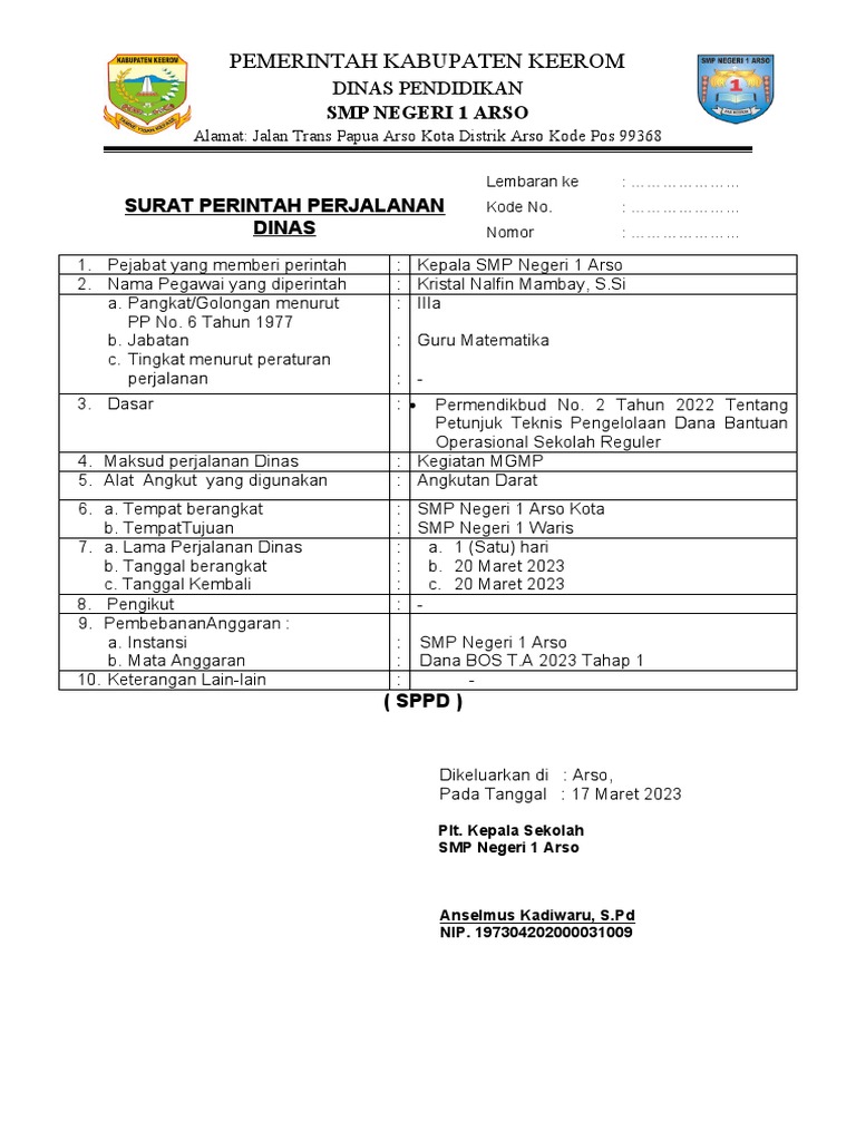 SPPD Guru Mapel 2023 | PDF