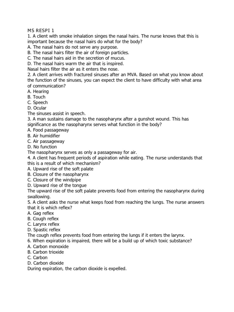 MS Respi 1 | PDF | Respiratory System | Lung