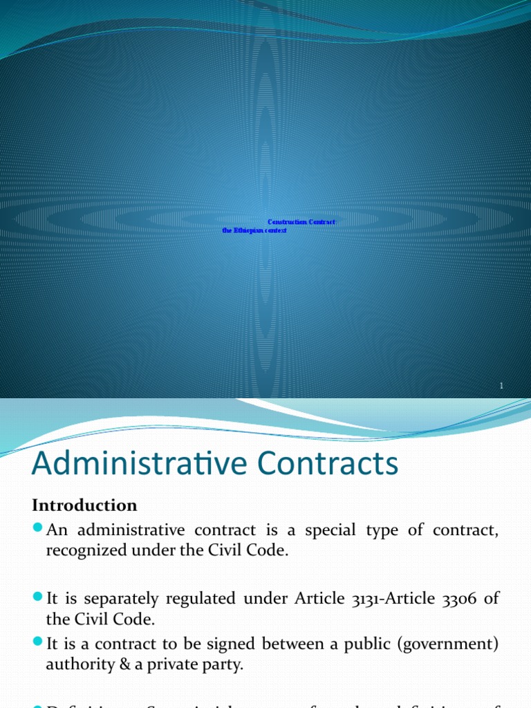 Construction Contract: The Ethiopian Context | PDF | Employment ...