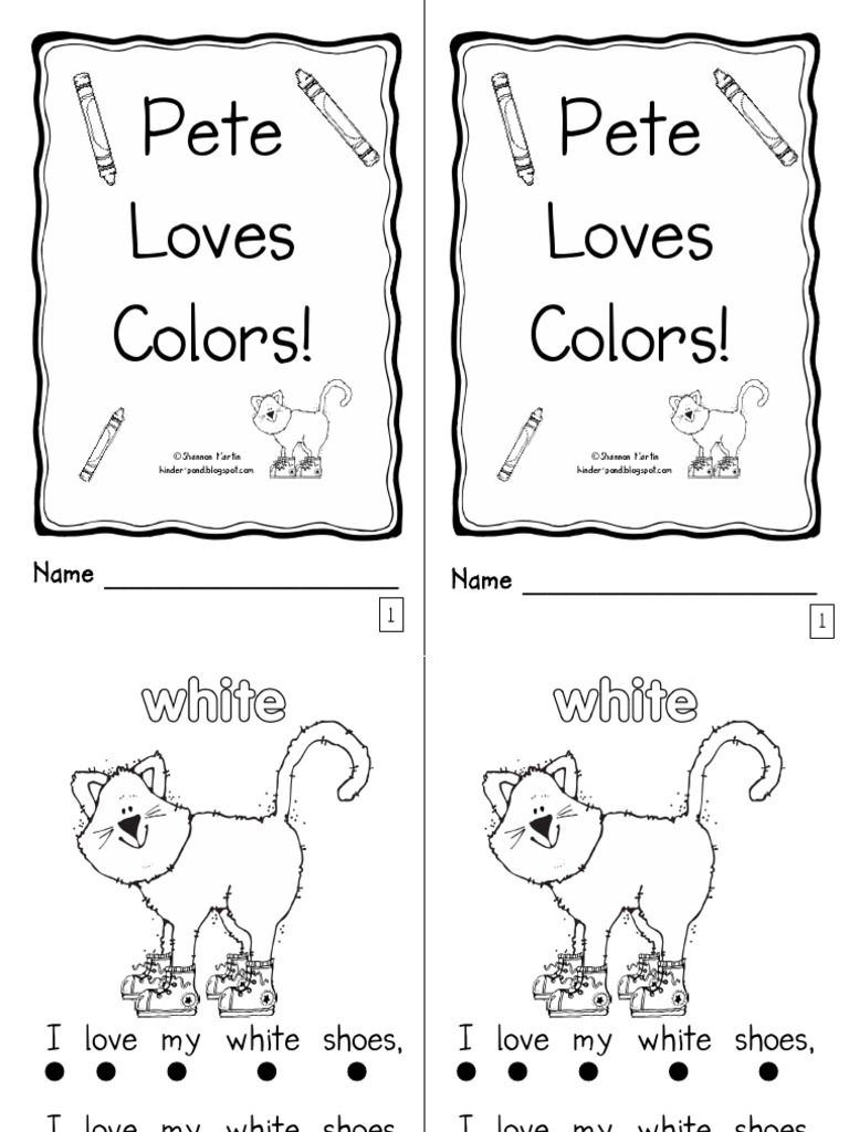 Pete Loves Colors Book | PDF