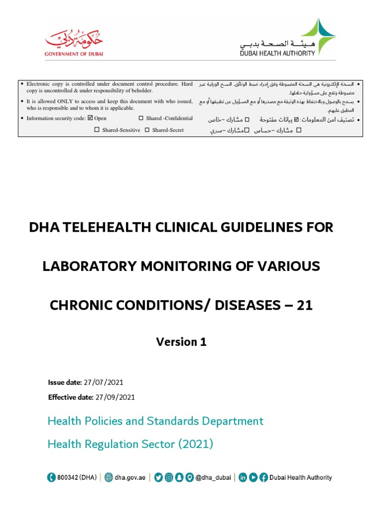DHA Lab Guidlines | PDF | Clinical Medicine | Medical Specialties