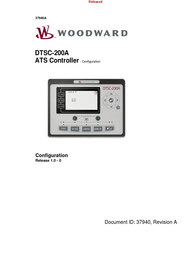 DTSC-200A ATS Controller: Configuration | PDF | Computer File | Switch