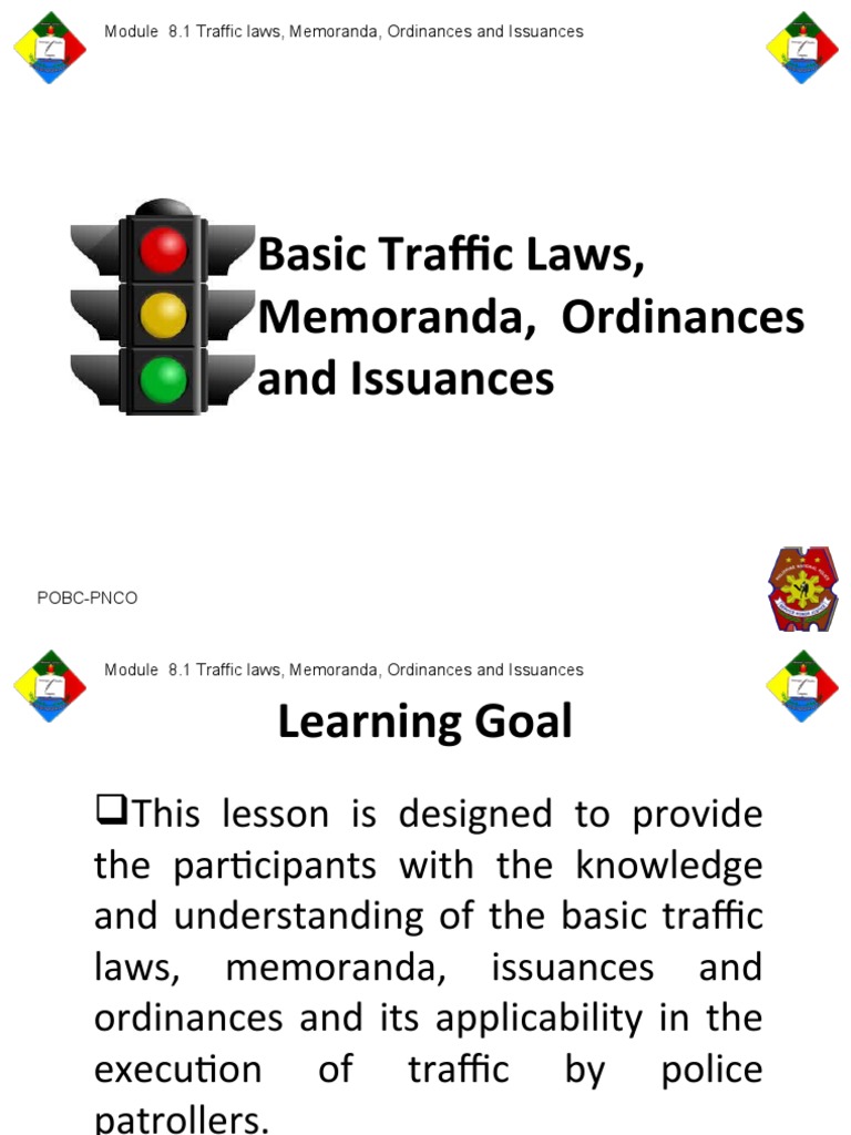 8.1 Traffic Laws Memoranda N Issuances Autosaved | PDF | Traffic ...