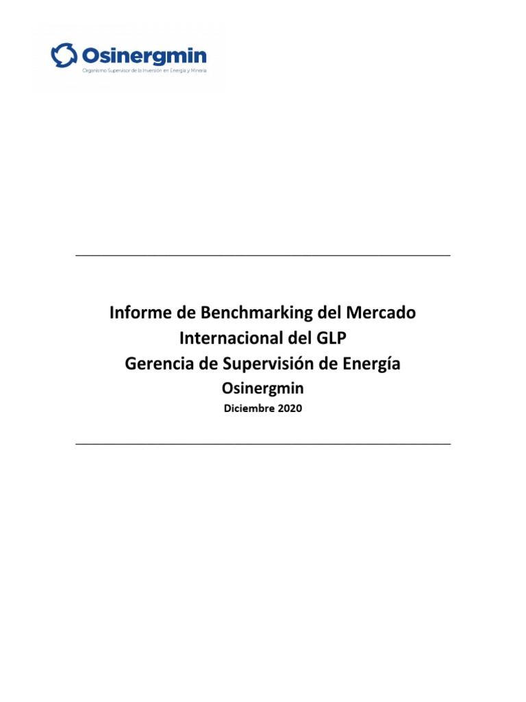 1 Informe Benchmarking Mercado GLP | PDF | Gas de petróleo licuado ...