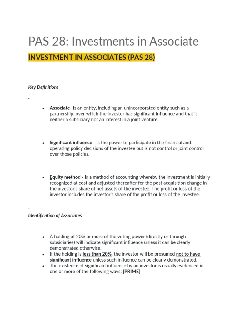 Pas 28 | PDF | Investing | Goodwill (Accounting)