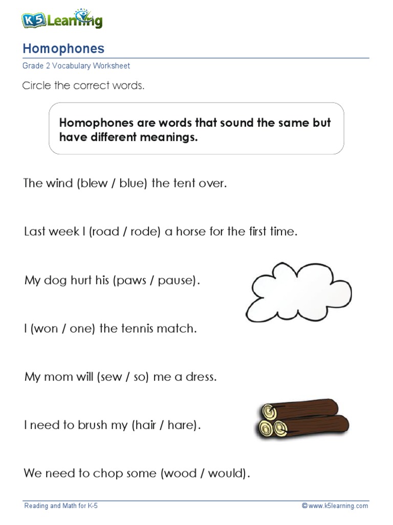 2nd Grade Homophones 4 | PDF