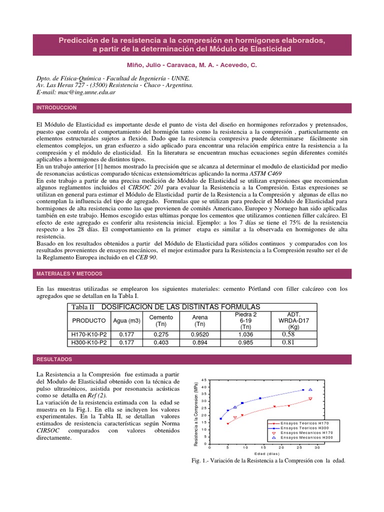 Módulo de Young - Predicción de La Resistencia | PDF | Hormigón | Cemento