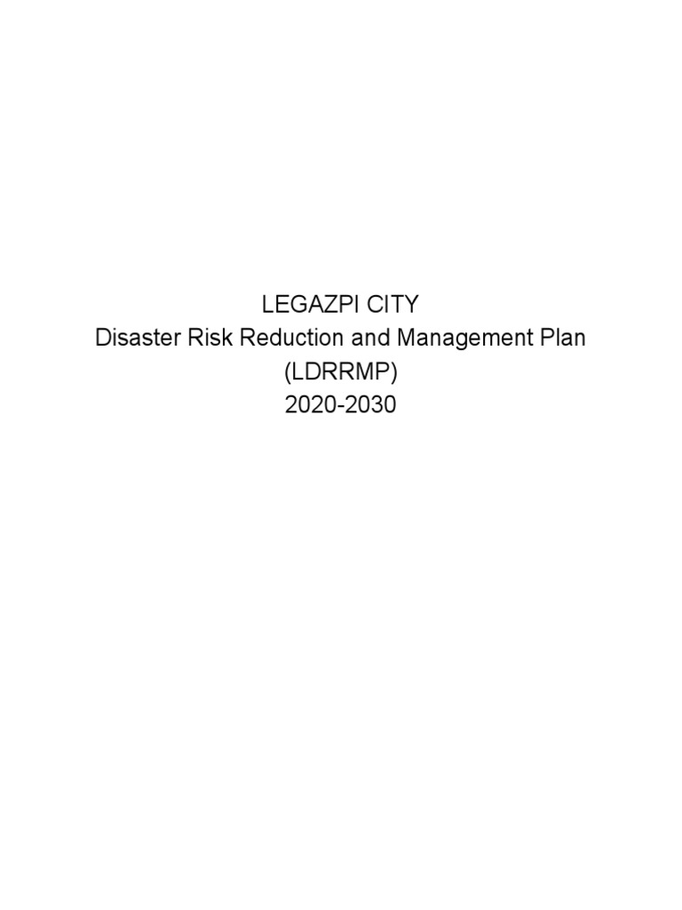 Legazpi City Disaster Management Plan 2020-2030 | PDF | Emergency ...