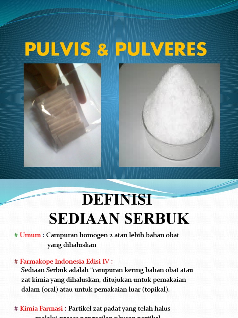 Pulvis & Pulveres | PDF | Kesehatan Holistik
