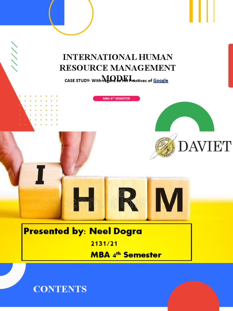 International Human Resource Management Model: CASE STUDY-With Regard ...