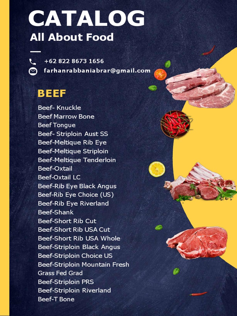 Catalog CV Rafa | PDF | Lamb And Mutton | Beef