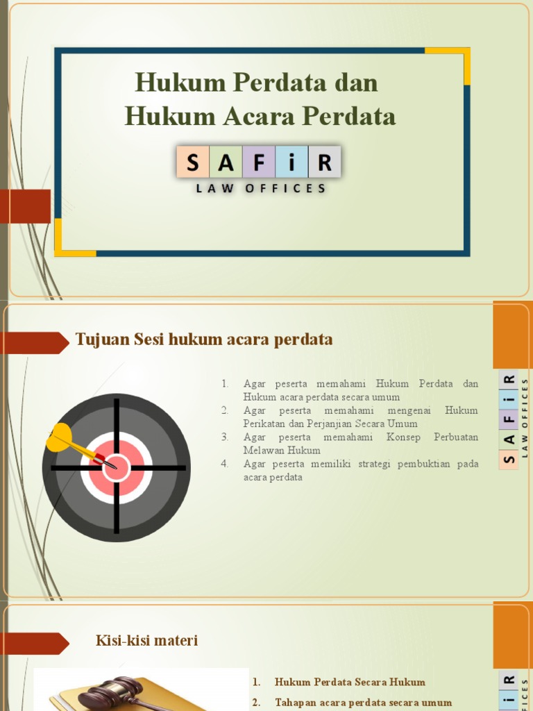 Materi Perdata Dan Hukum Acara Perdata | PDF