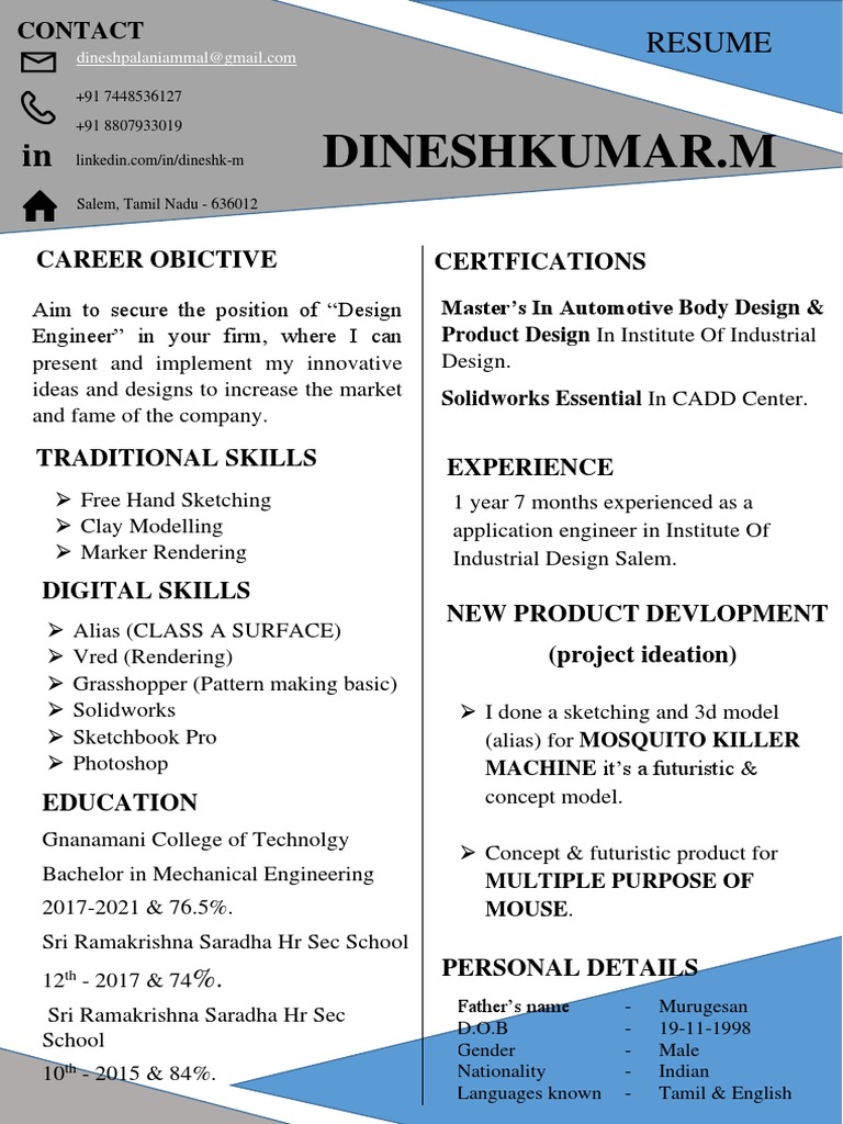 Dineshkumar Resume | PDF