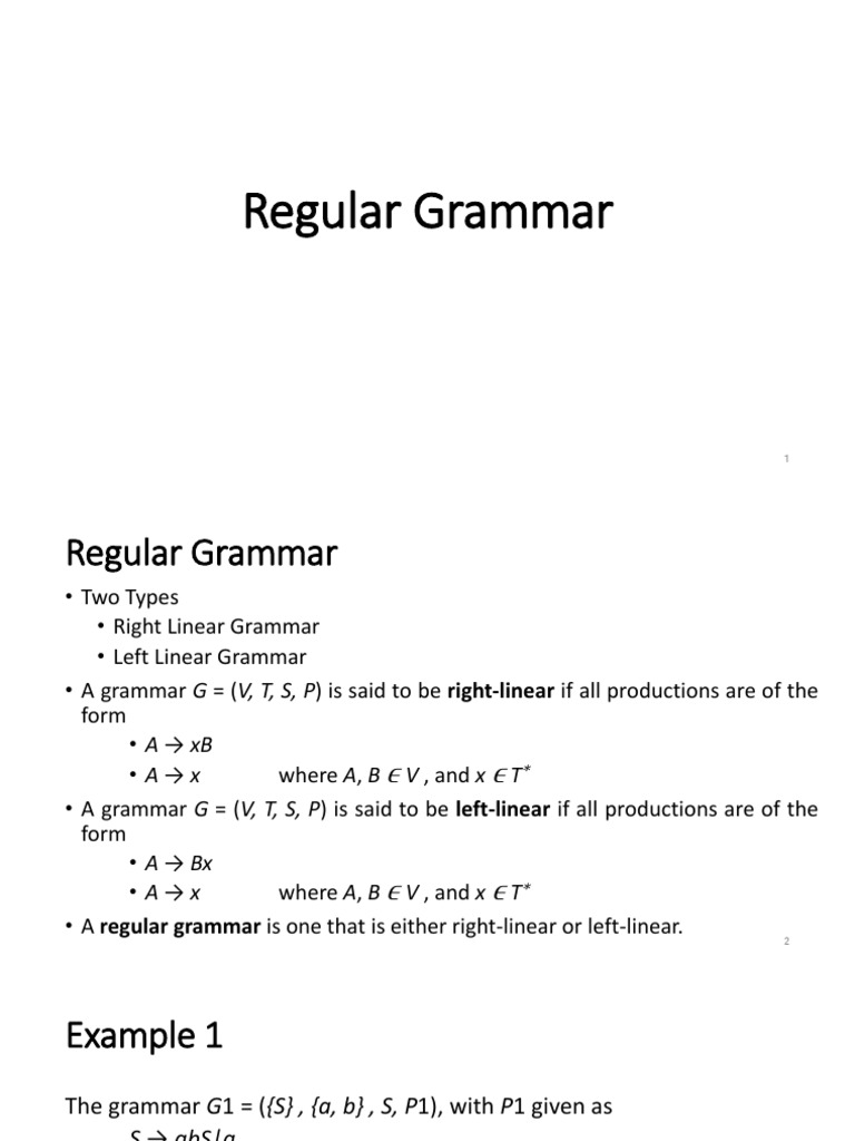 9-Regular Grammar | PDF | Metalogic | Grammar