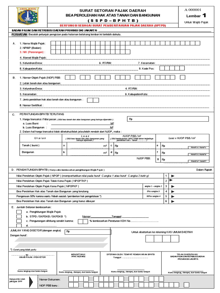 Template BPHTB | PDF