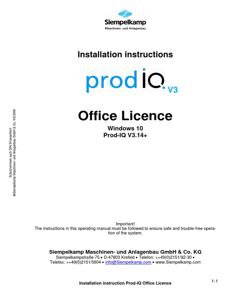 Installation Instructions Office License Prod - IQ V3.14 - EN | PDF ...