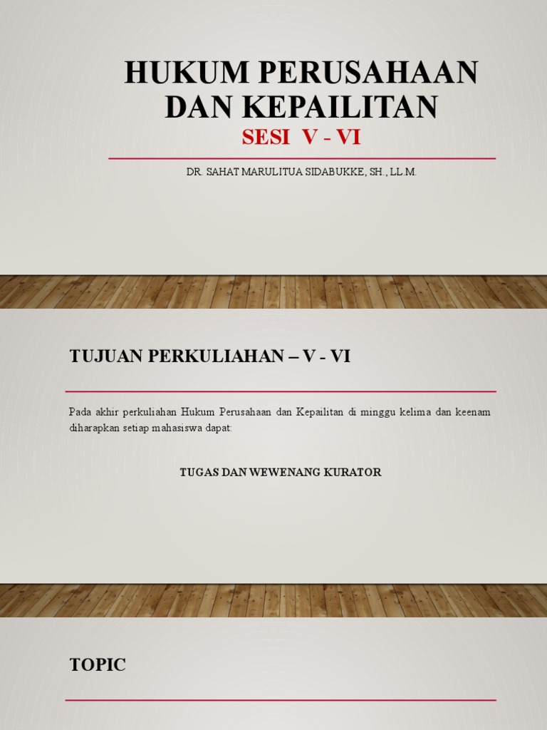 Hukum Kepailitan Dasar | PDF | Hukum