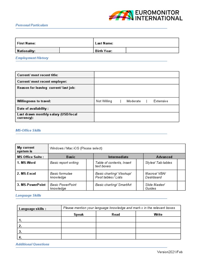 Personal Particulars Form V2021.02 | PDF | Microsoft Power Point ...