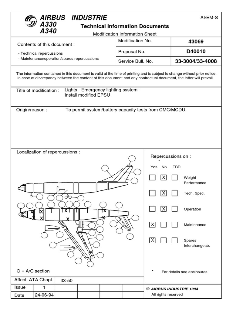 Airbus Industrie A330 A340: Technical Information Documents | PDF ... Airbus Industrie A330 A340: Technical Information Documents | PDF ...