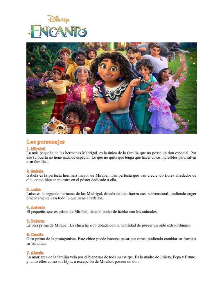 ENCANTO Actividades | PDF