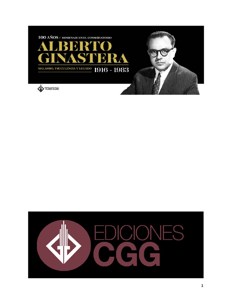 Ginastera LibroMalamboTruculenciaLegado | PDF | Canciones | Piano