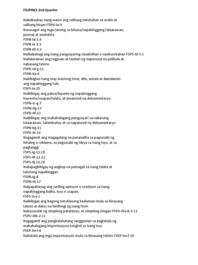 Melc Filipino Grade 2