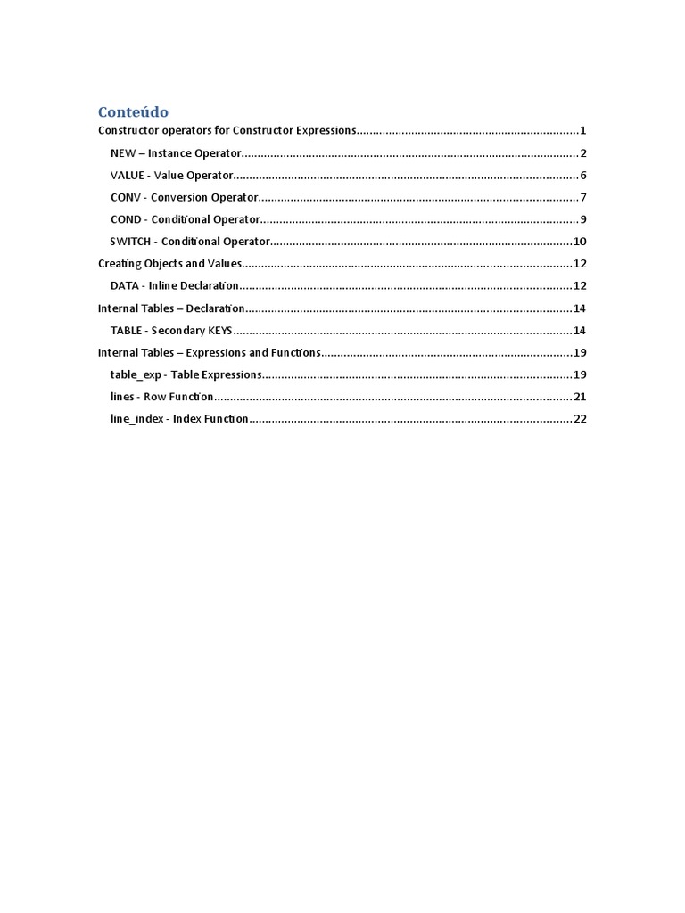 ABAP News | PDF | Programming | Constructor (Object Oriented Programming)