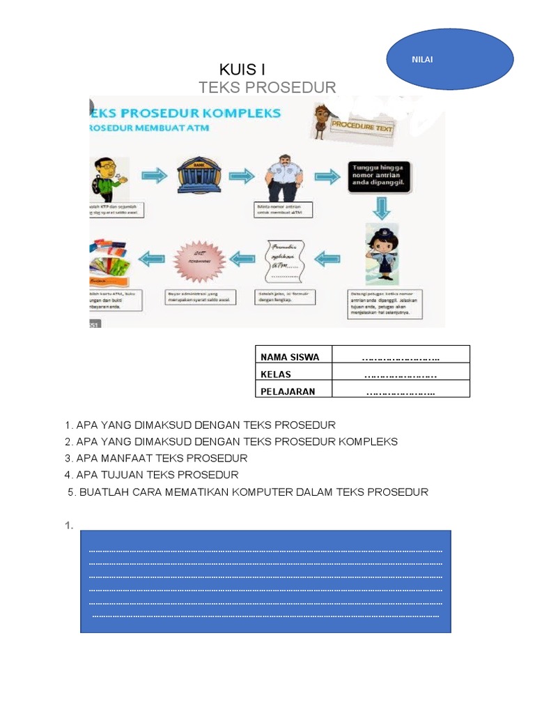 Kuis I Teks Prosedur | PDF