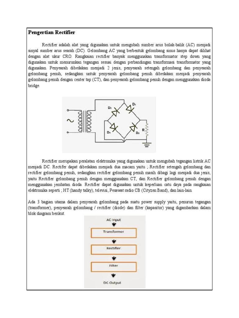 Tugas Rectifier | PDF | Sains & Matematika