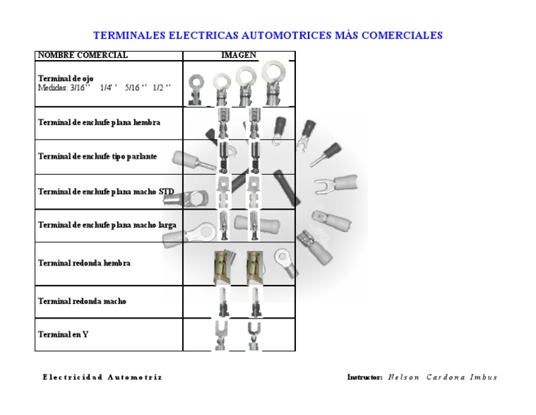 Terminales Eléctricos Automotrices Comunes | PDF | Negocios | Historia