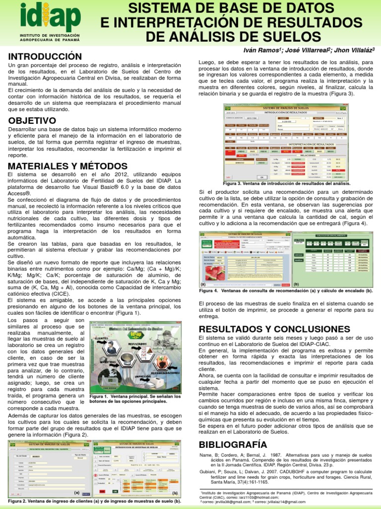Analisis de Suelo | PDF | Bases de datos | Laboratorios