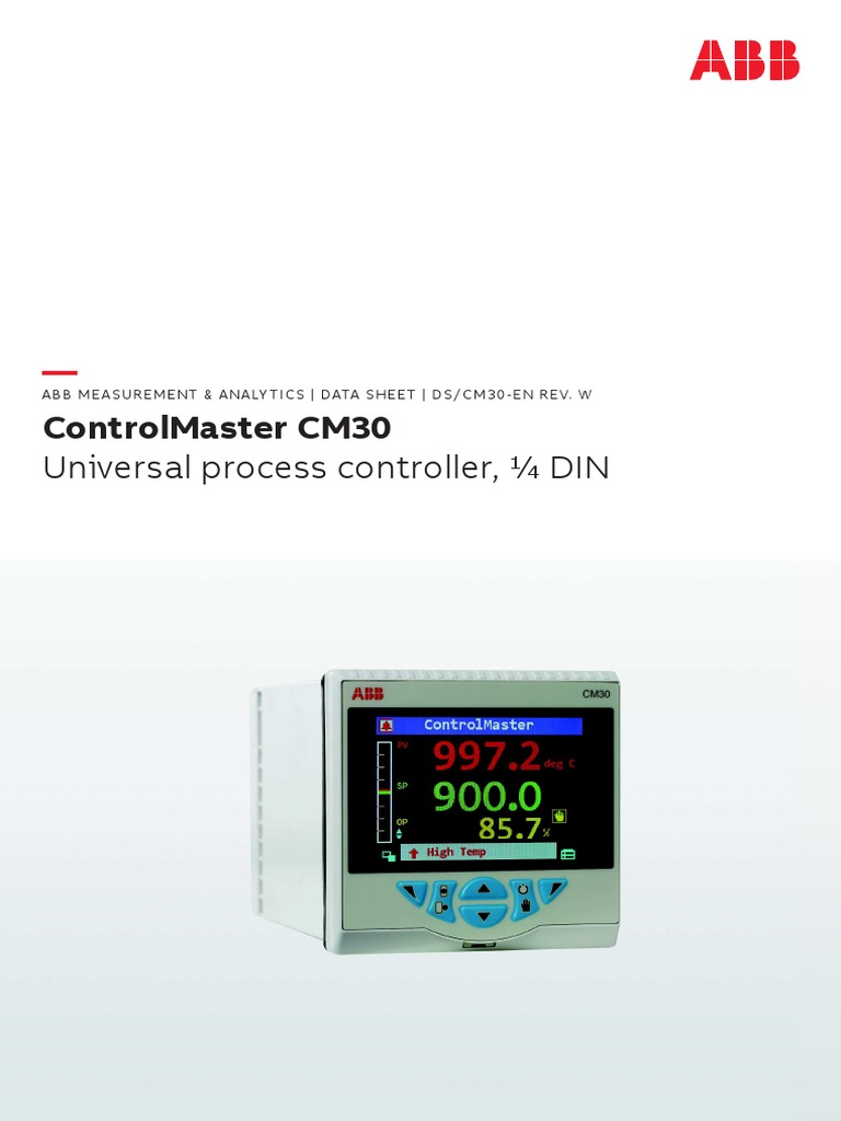 Controlmaster Cm30: Universal Process Controller, Din | PDF | Computer ...