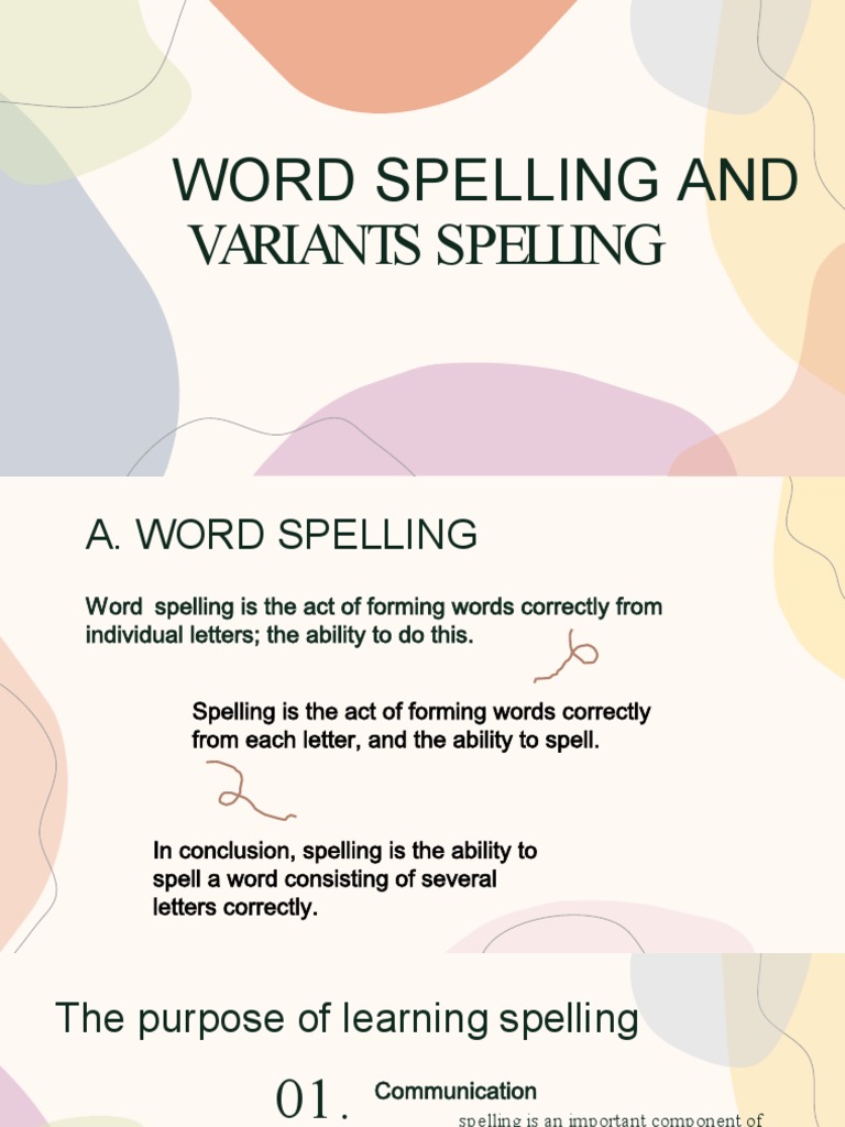 Word Spelling | PDF | Spelling | English Language