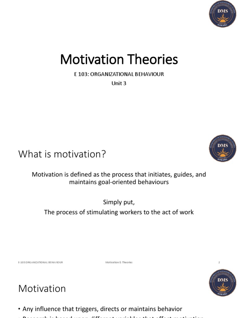 Understanding Motivation Theories | PDF | Motivational | Motivation