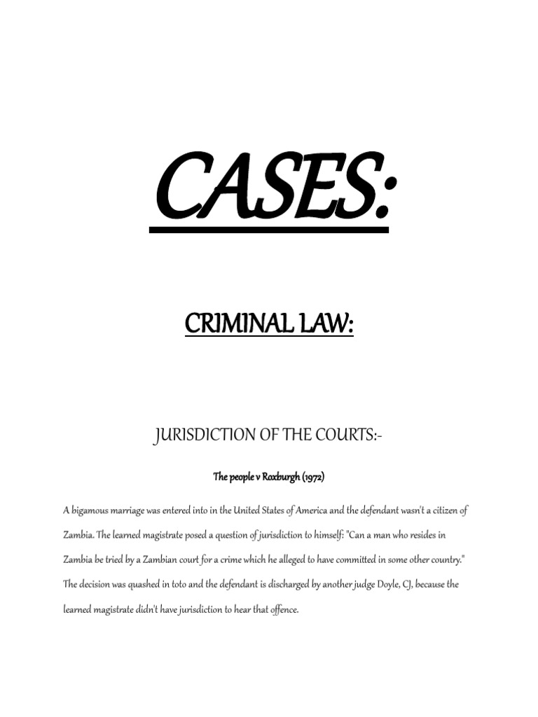 Cases! Criminal Law! | PDF | Aiding And Abetting | Rape