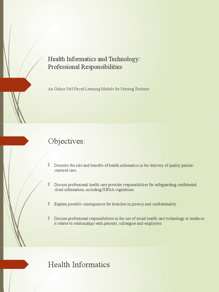 Health Informatics and Technology Professional Responsibilites QSEN ...