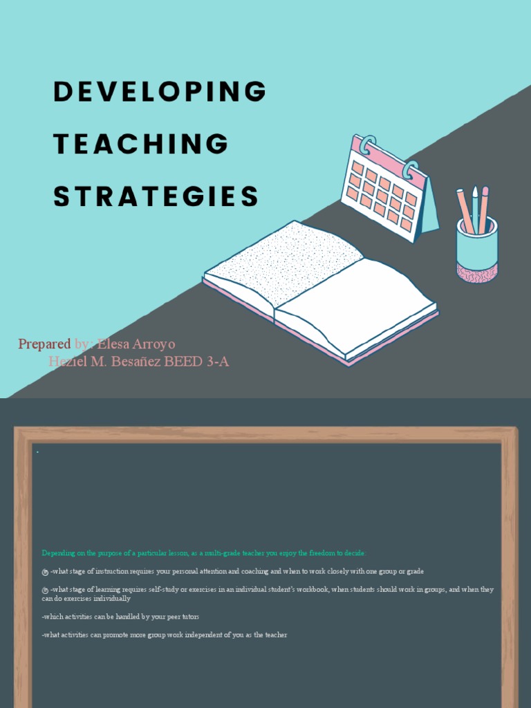 Developing Teaching Strategies | PDF | Learning | Teachers