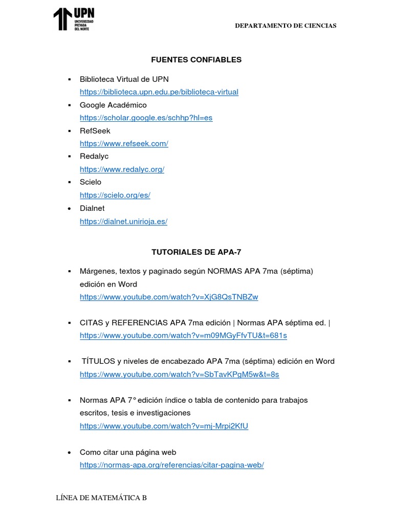 Fuentes Confiables y Tutorial Apa-7 | PDF