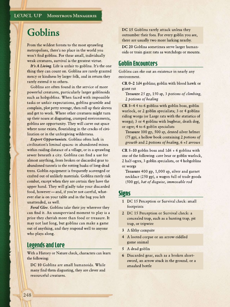Goblin Variants | PDF