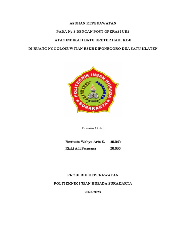 Asuhan Keperawatan Post-Operasi Batu Ureter | PDF