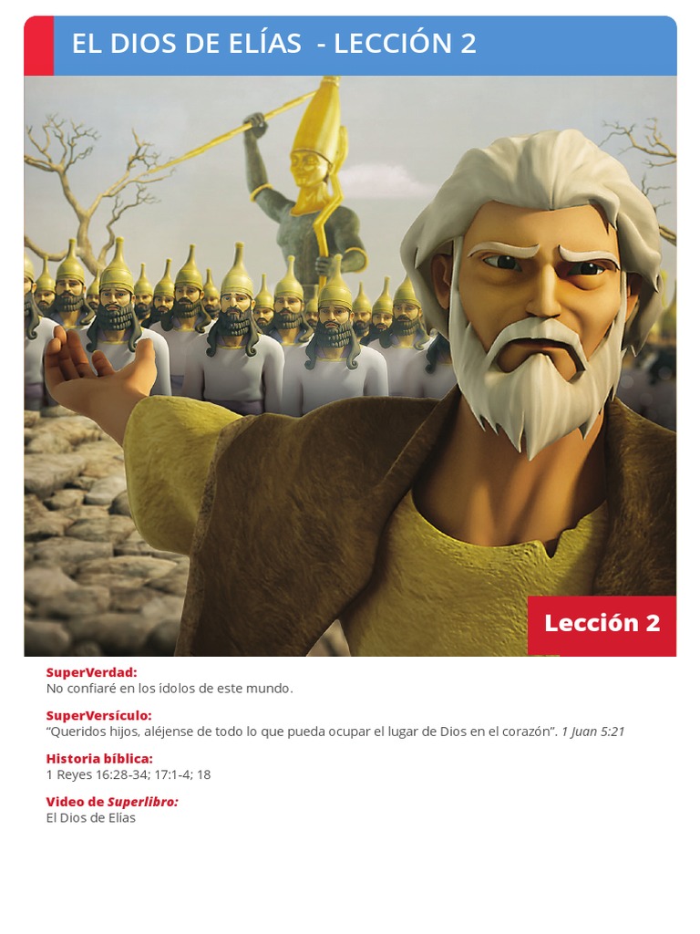 El Dios de Elías - Lección 2 | PDF | Elijah | Dios