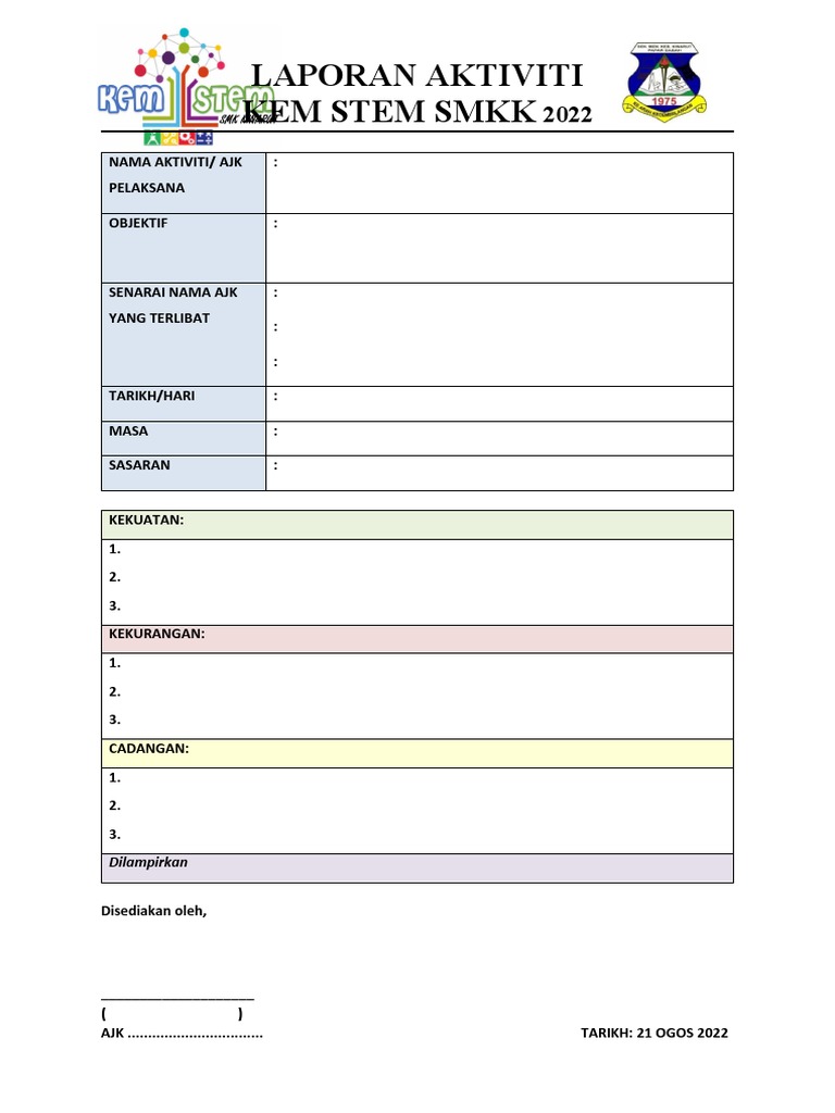 Laporan Aktiviti Kem STEM 2022 | PDF